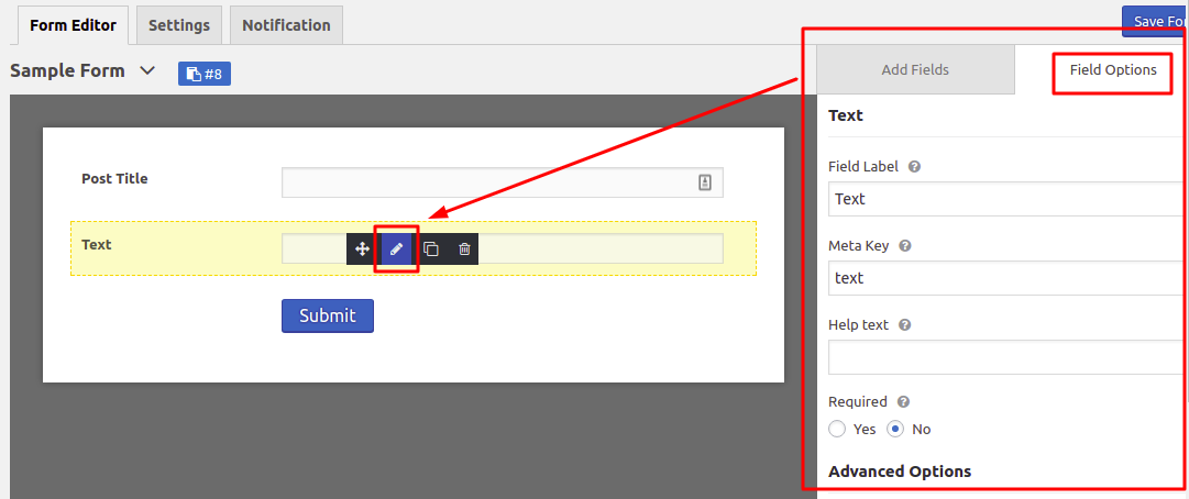 Field Visibility Option - weDevs