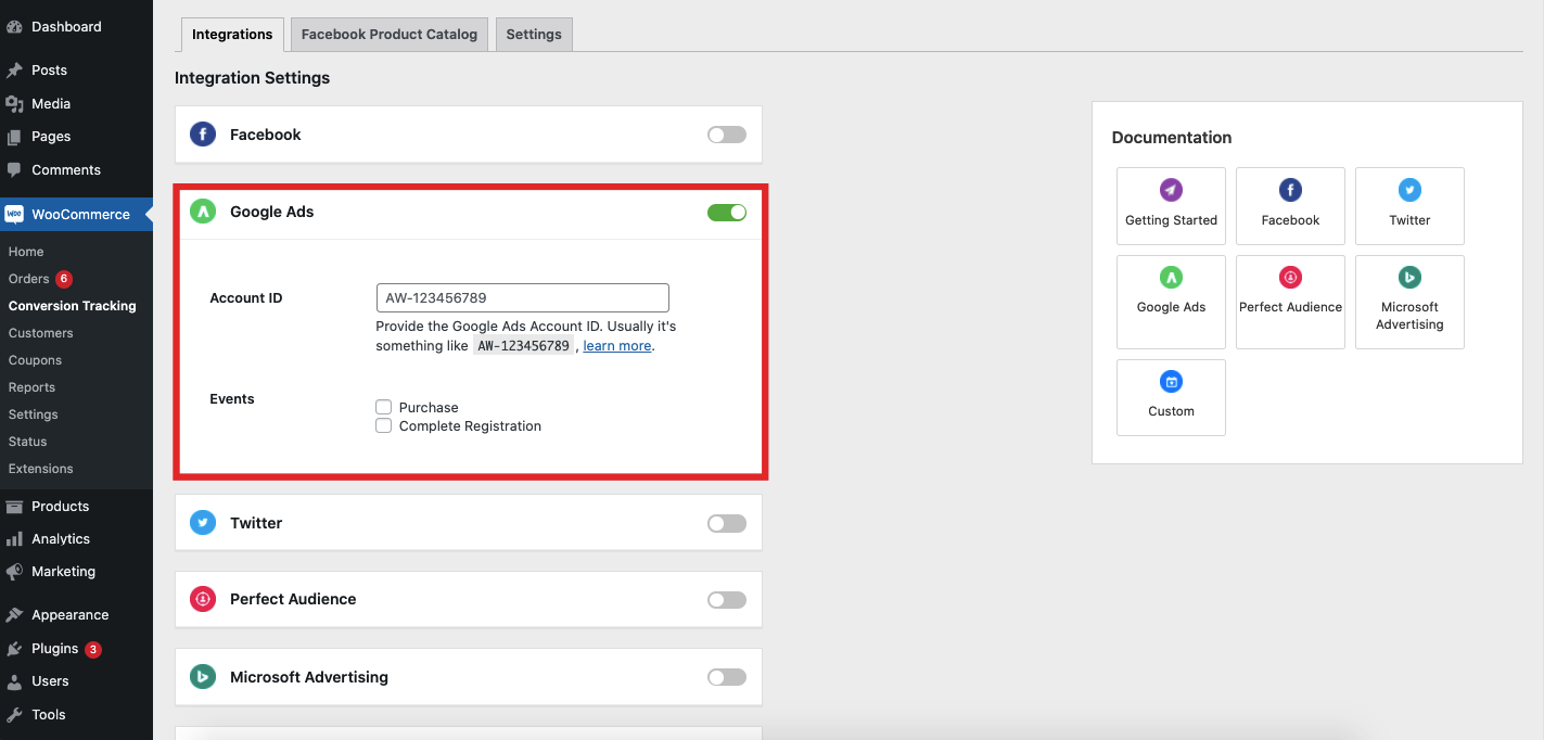 Google AdWords Account ID - weDevs