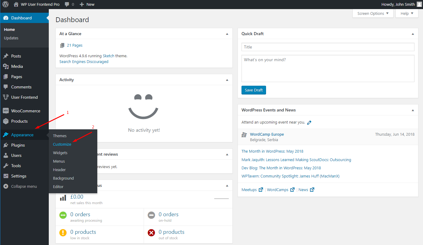 Wordpress Frontend Style Customizer For Wp User Frontend Wedevs 9054